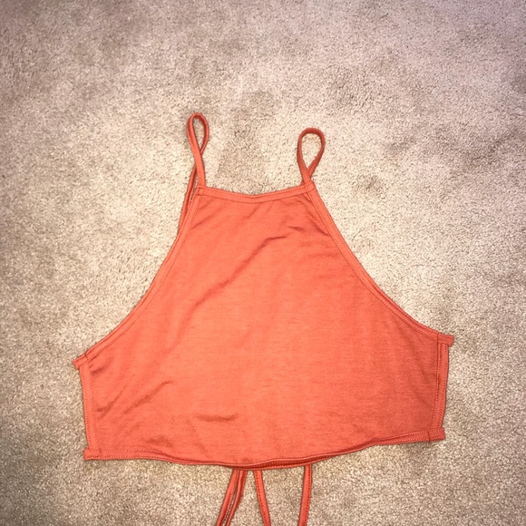 Zaful | Tops | Rust Cropped Tank Top With Open Back | Poshmark